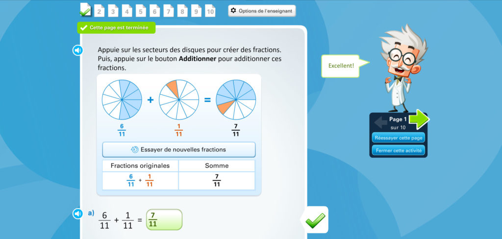 Netmath | L’activité de la semaine : Additionner des fractions avec…