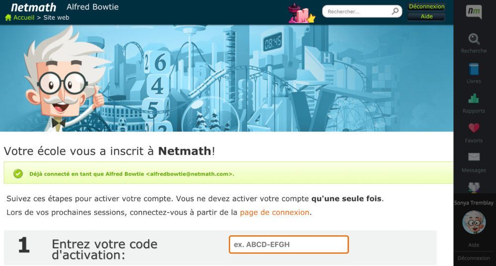 Netmath nouvelle version : Se connecter et activer ses élèves en toute ...